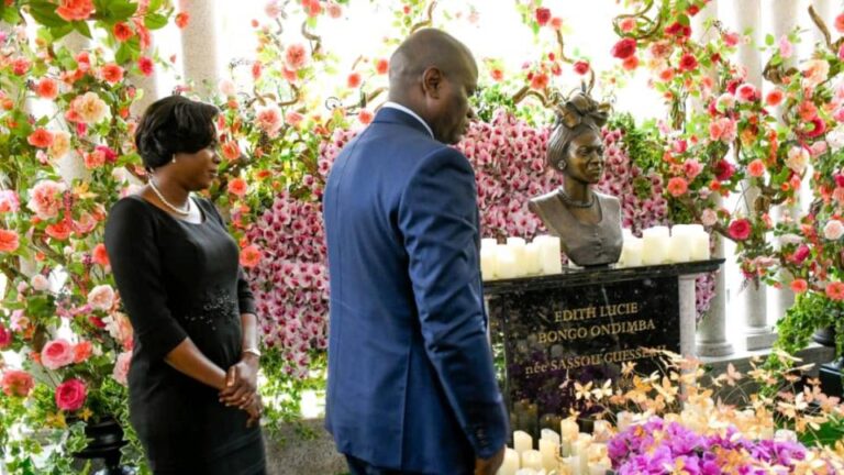 Congo : le Gén. Oligui Nguema rend hommage à Édith Lucie Bongo ...